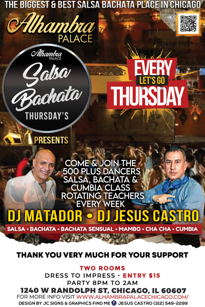 SALSA BACHATA THURSDAY'S AT ALHAMBRA PALACE - GO Latin Dance